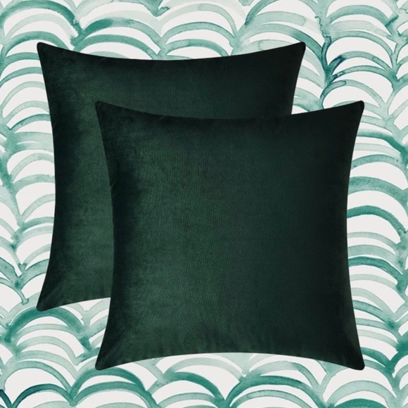 Accents | Luxury Home Elegant Hunter Green Soft Velvet Throw Pillow ...